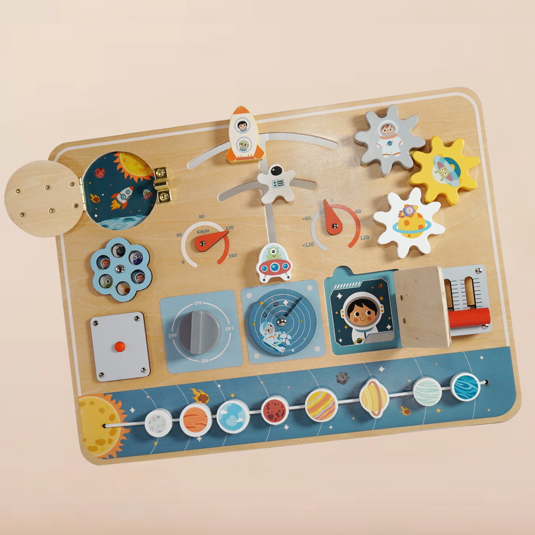Tablero de Madera Espacio - Busy Board - Mimokids
